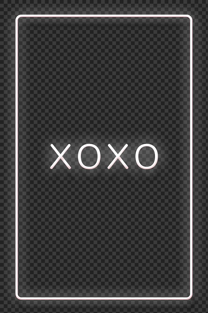Glowing XOXO white neon typography | Premium PNG - rawpixel