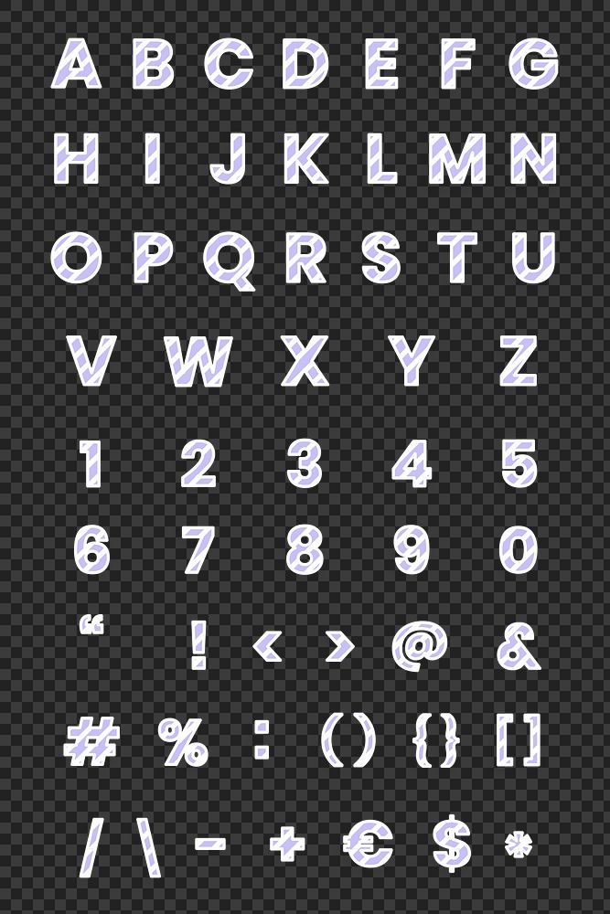 Letter number sign set png | Premium PNG - rawpixel