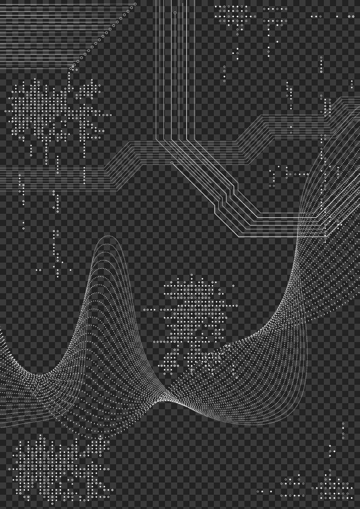 Waves png technology background futuristic | Premium PNG - rawpixel