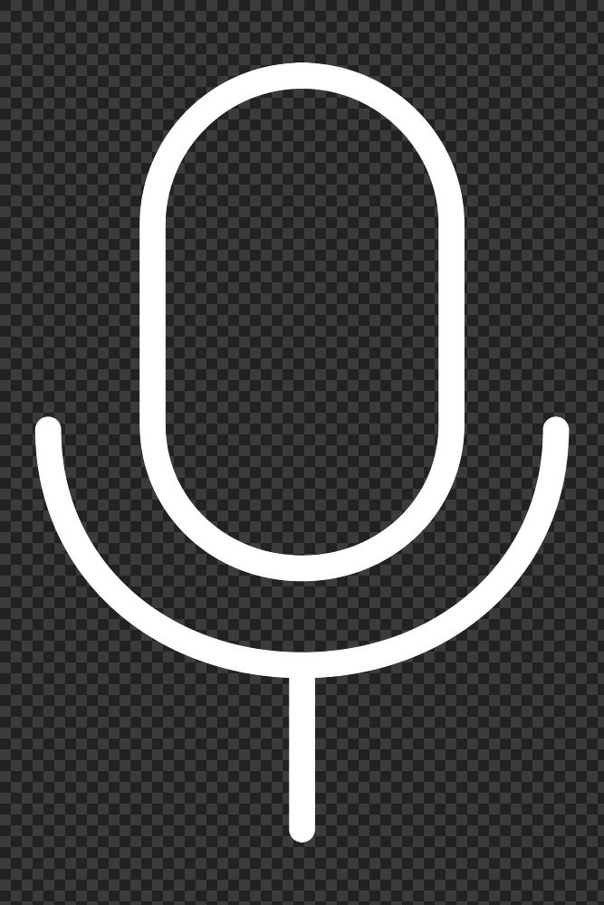Png white microphone UI icon | Free Icons Sticker - rawpixel