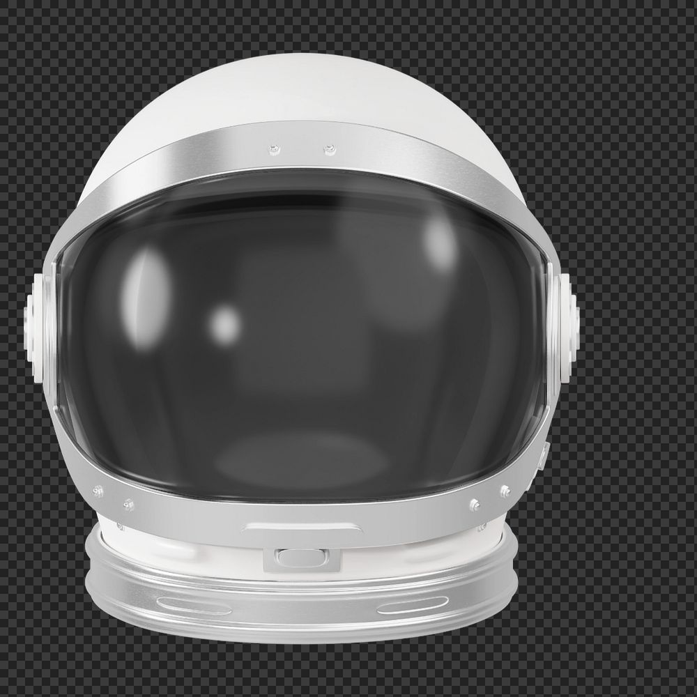 3D astronaut helmet mockup, white | Premium - rawpixel