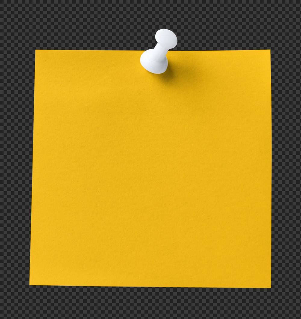 Pinned note paper mockup element | Premium - rawpixel