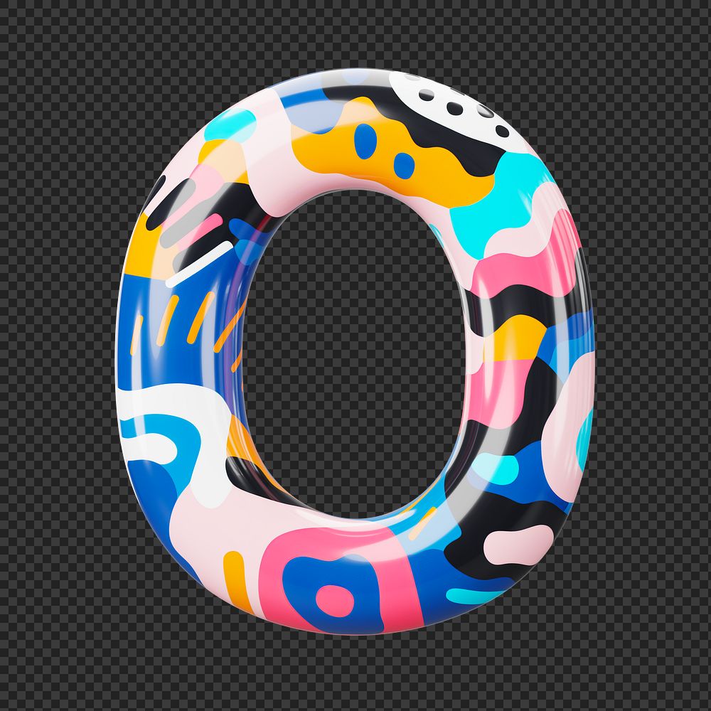 Colorful abstract letter o png | Premium PNG - rawpixel