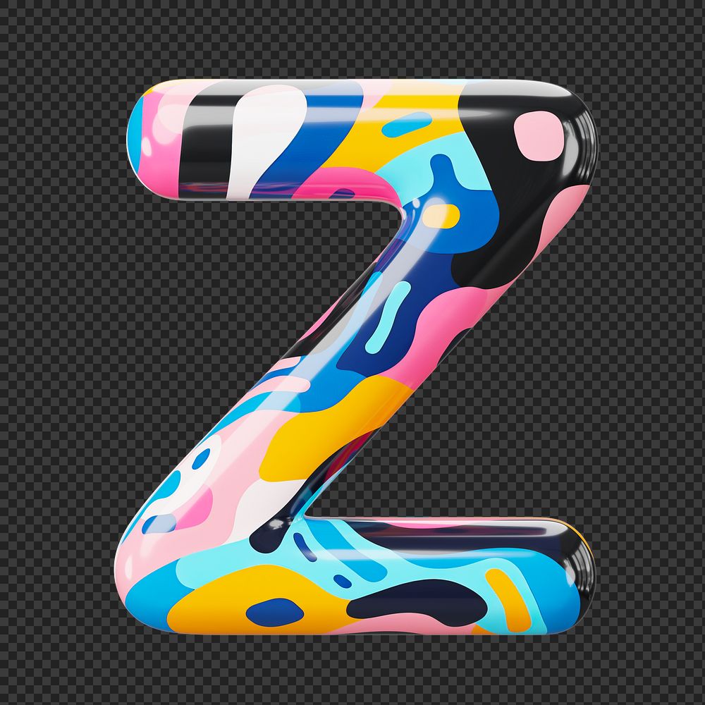 Colorful abstract letter Z png | Premium PNG - rawpixel