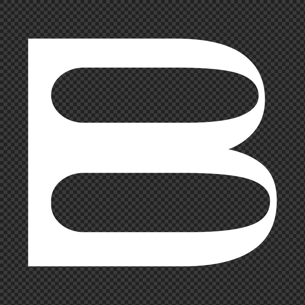 Letter B png abstract shaped | Free PNG - rawpixel