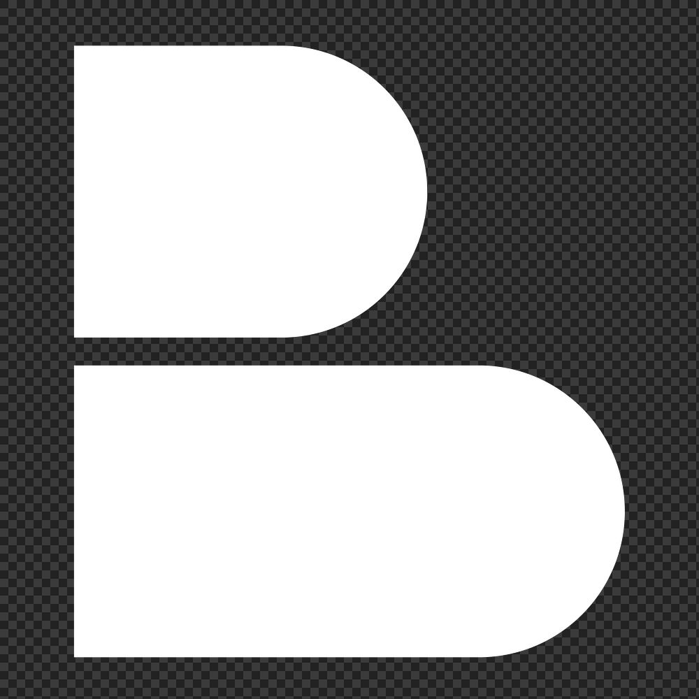 Letter B png abstract shaped | Free PNG - rawpixel