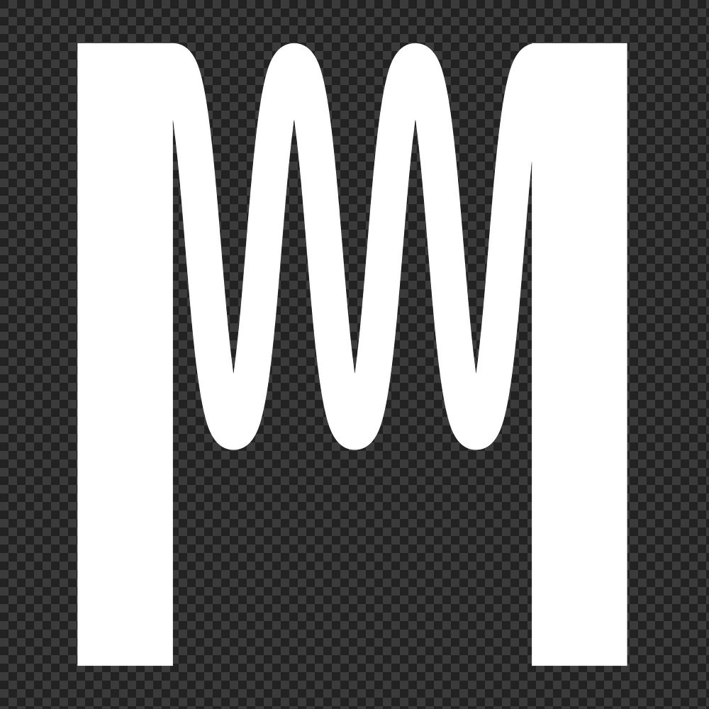 Letter M png abstract shaped | Free PNG - rawpixel