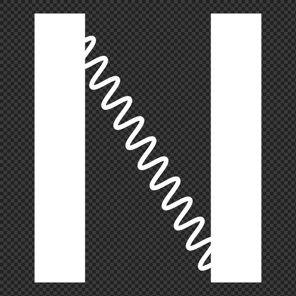 Letter N png abstract shaped | Free PNG - rawpixel