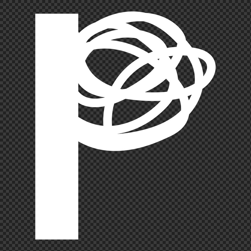 Letter P png abstract shaped | Free PNG - rawpixel