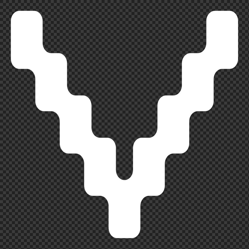 Letter V png abstract shaped | Free PNG - rawpixel