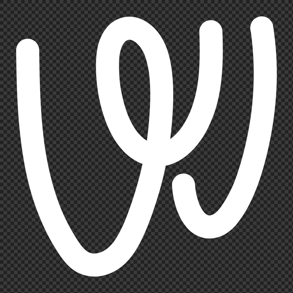 Letter W png abstract shaped | Free PNG - rawpixel