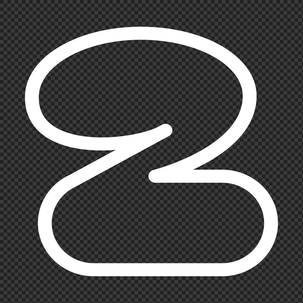 Number 2 png abstract shape, | Free PNG - rawpixel
