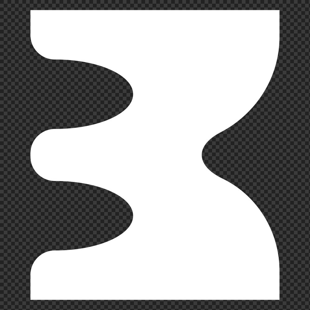 Number 3 png abstract shape, | Free PNG - rawpixel