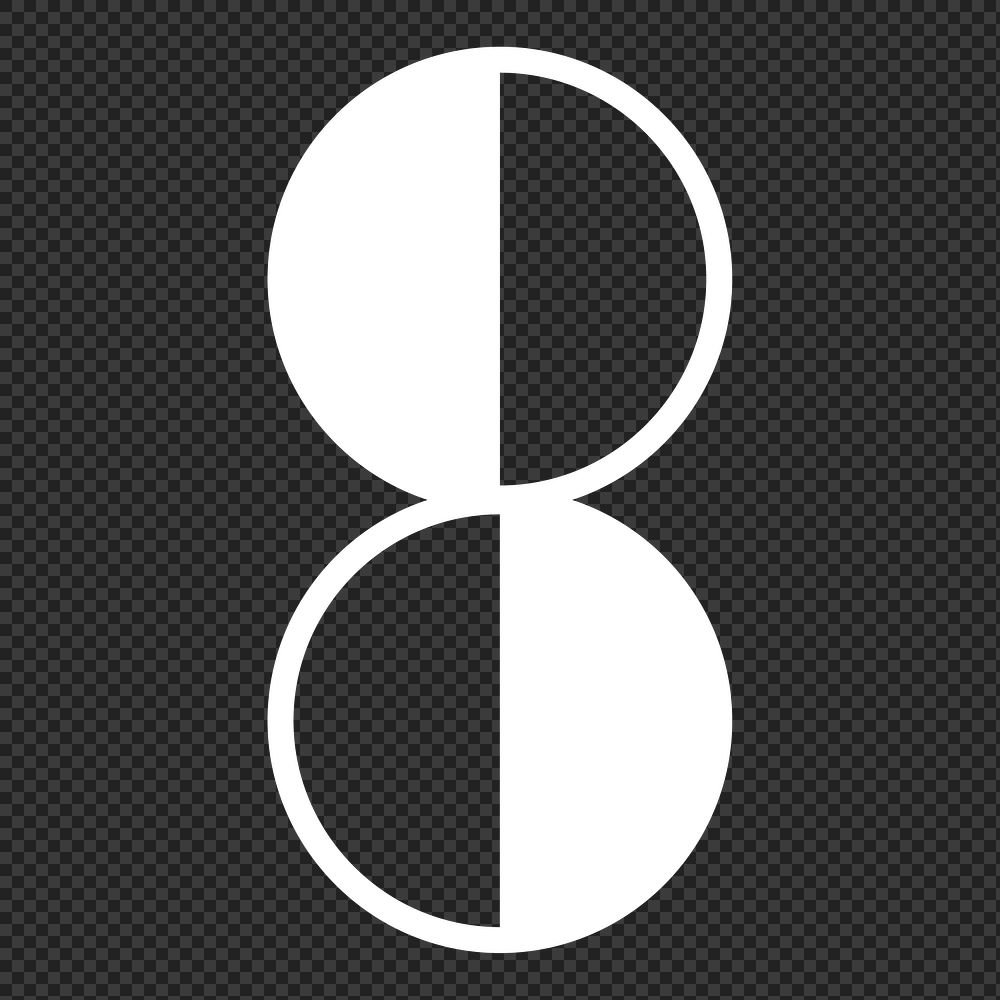 Number 8 png abstract shape, | Free PNG - rawpixel