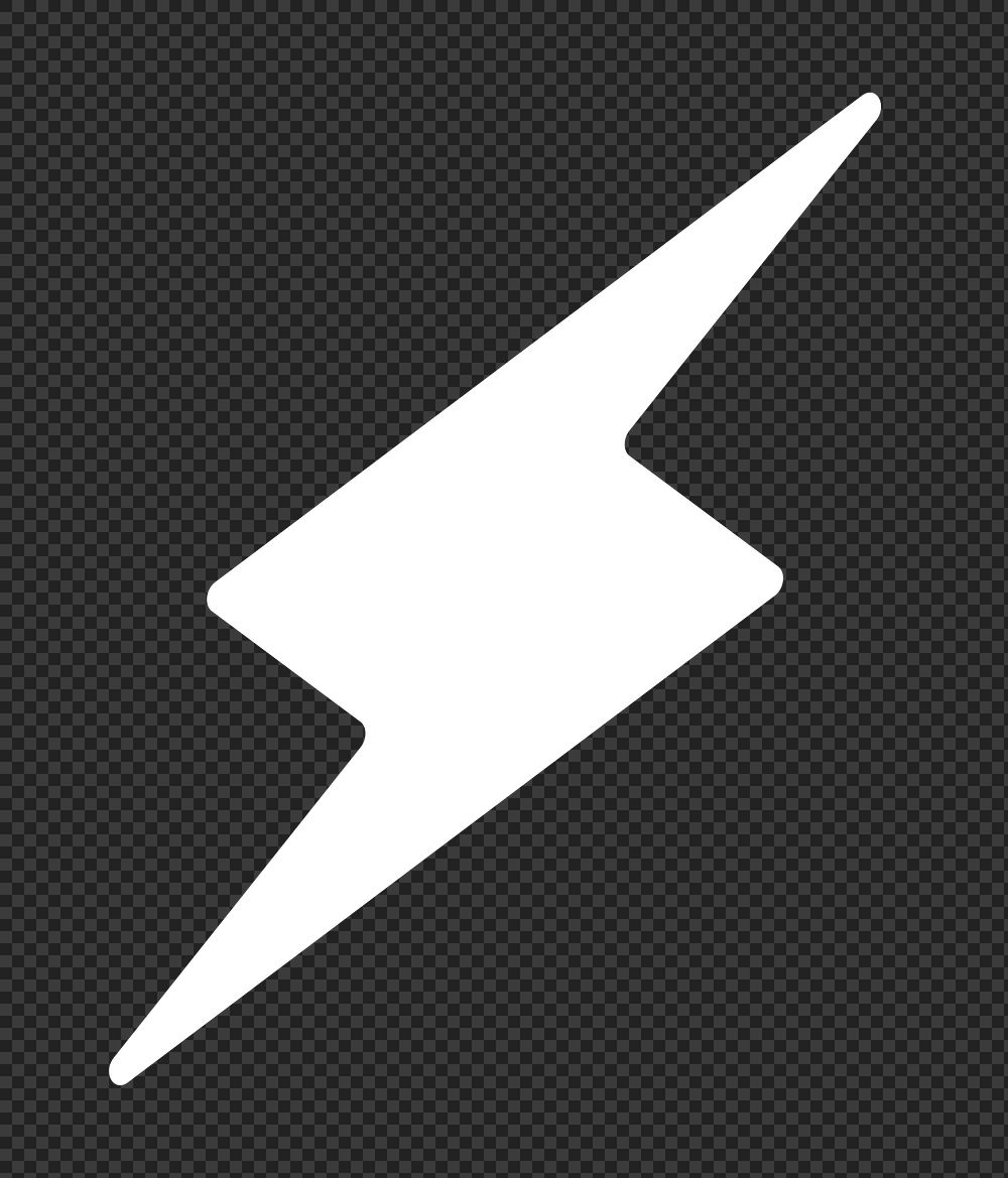 White bolt icon png bold | Premium PNG - rawpixel