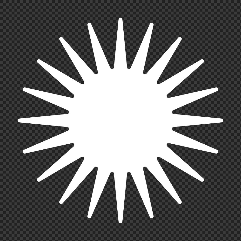 White sun icon png bold | Free PNG - rawpixel