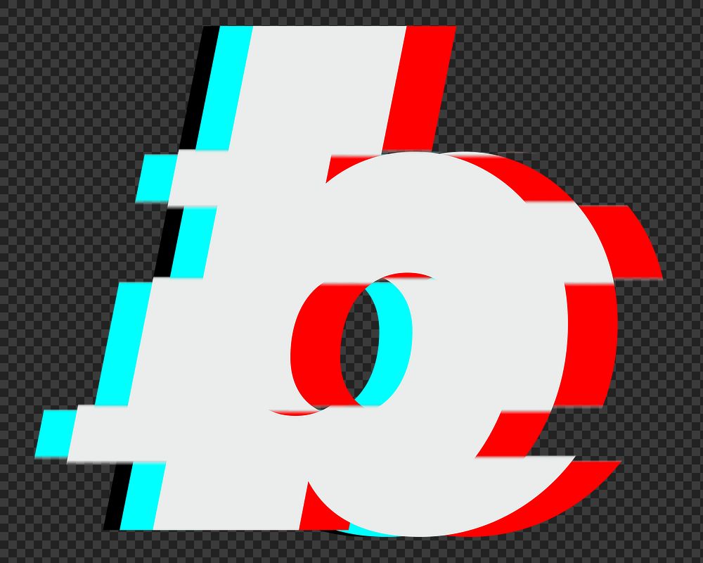 Letter b png glitch alphabet, | Premium PNG - rawpixel