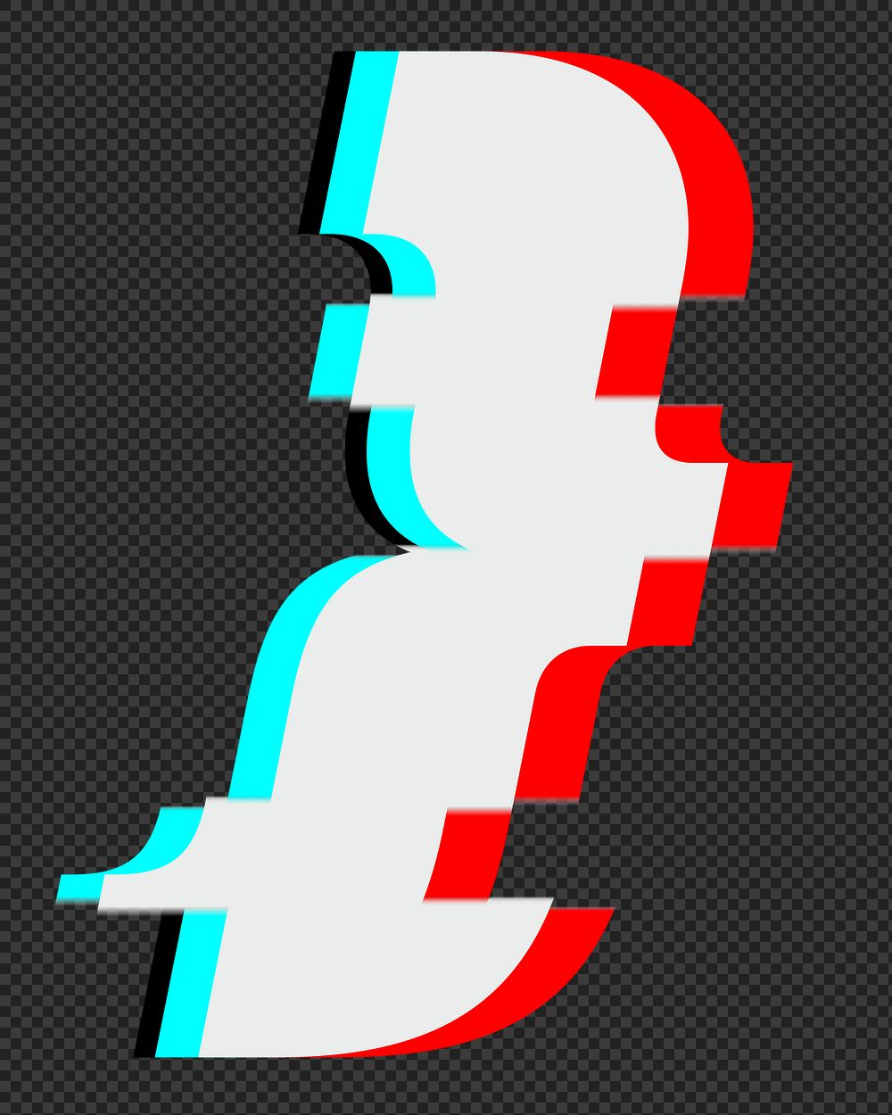 Curly bracket png glitch sign, | Premium PNG - rawpixel
