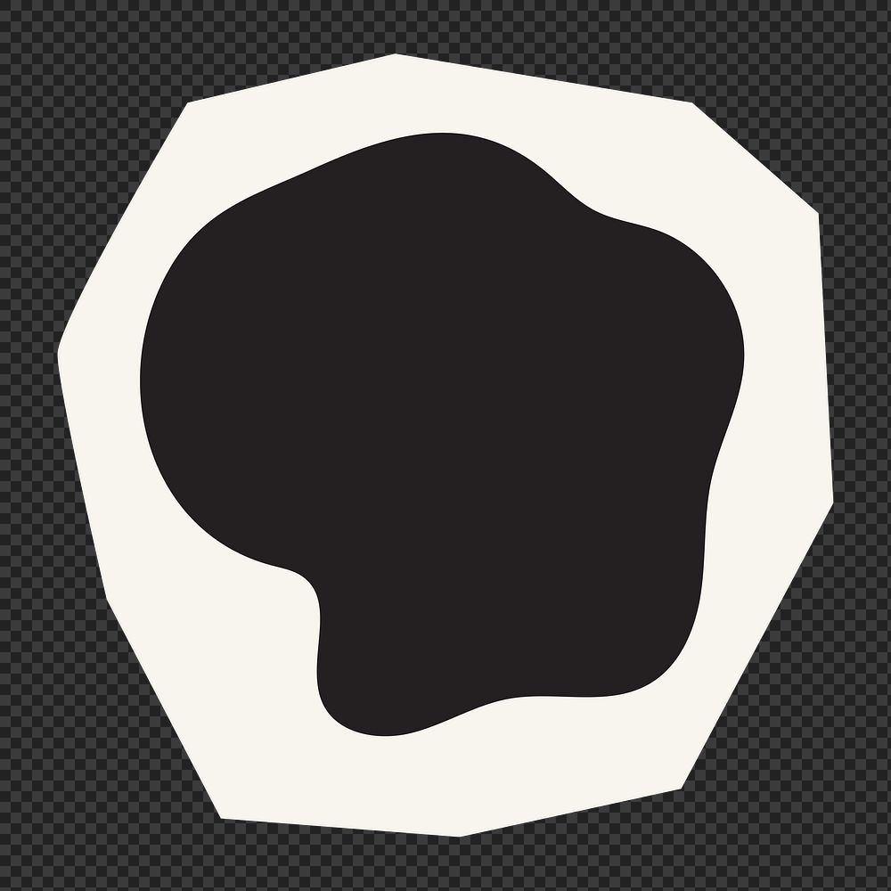 Black organic shape png paper | Free PNG - rawpixel