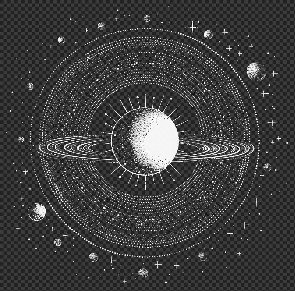 PNG Cosmic planetary rings illustration | Free PNG - rawpixel