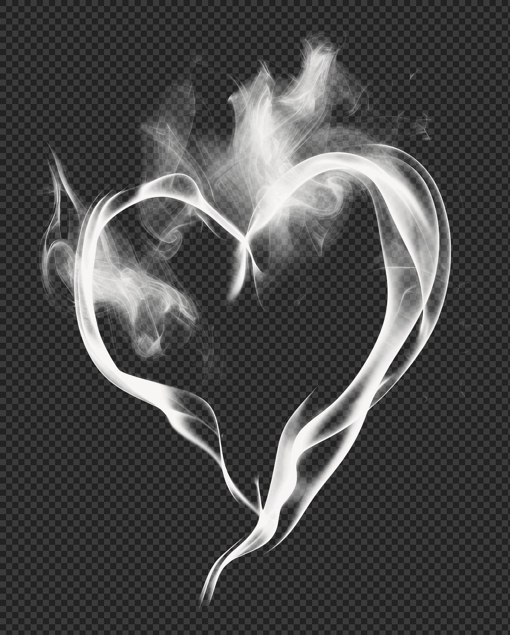PNG Heart-shaped smoke on black | Premium PNG - rawpixel