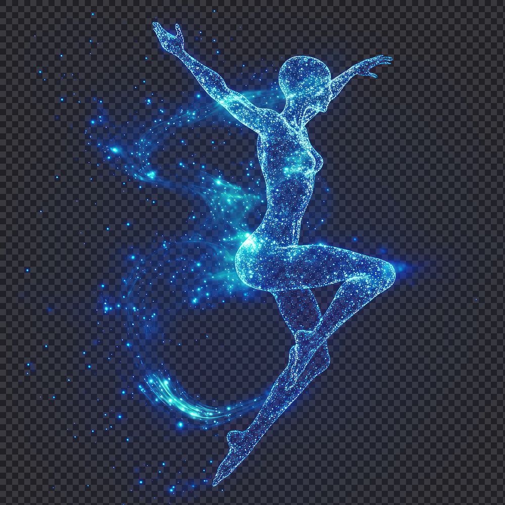 PNG Holographic human figure futuristic | Free PNG - rawpixel