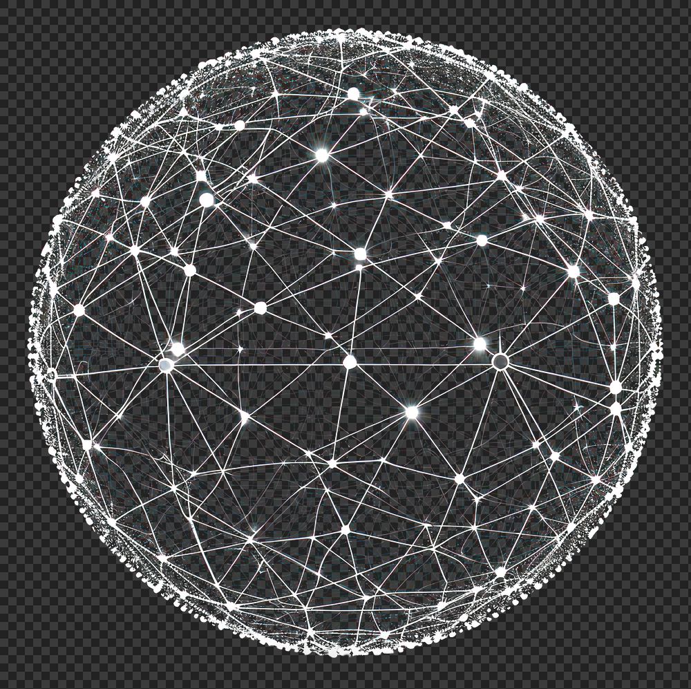 PNG Digital sphere lights connected | Premium PNG - rawpixel