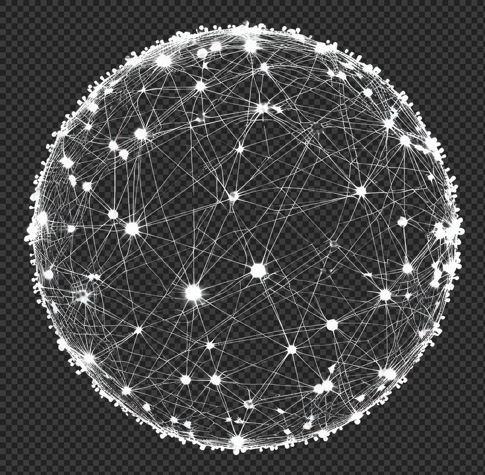 PNG Digital sphere lights connected | Free PNG - rawpixel