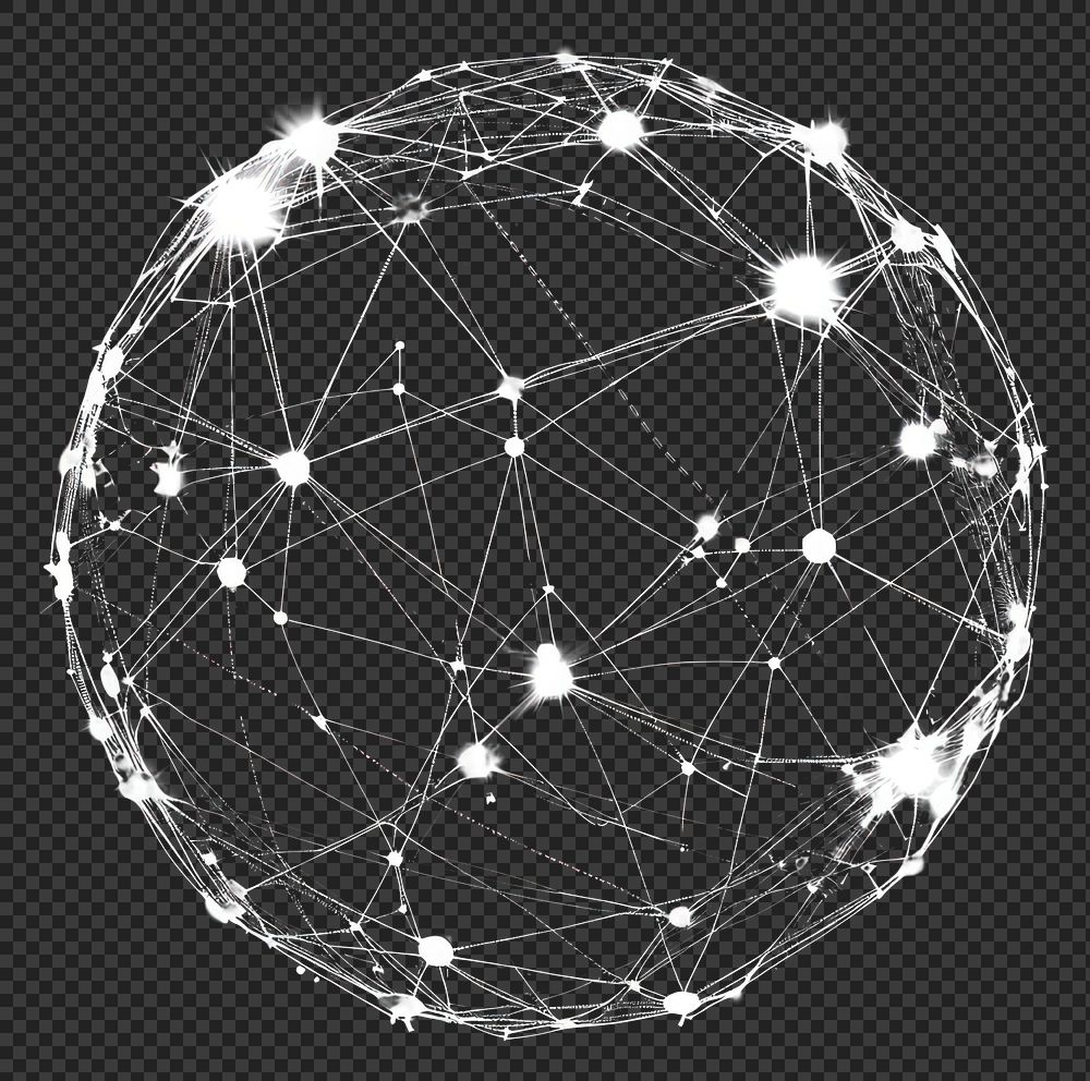 PNG Digital sphere lights connected | Free PNG - rawpixel