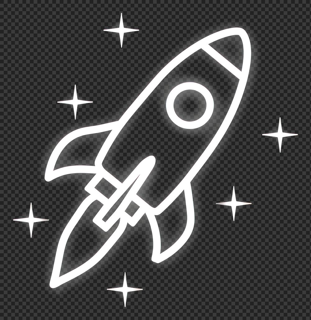 PNG Rocket icon neon chandelier | Free PNG - rawpixel
