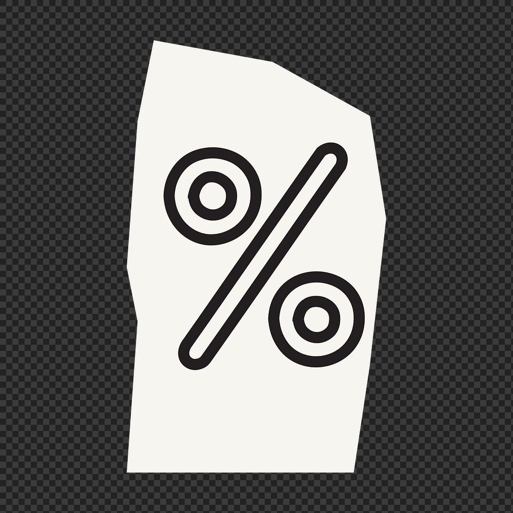 Percentage sign png black&white papercut | Free PNG - rawpixel