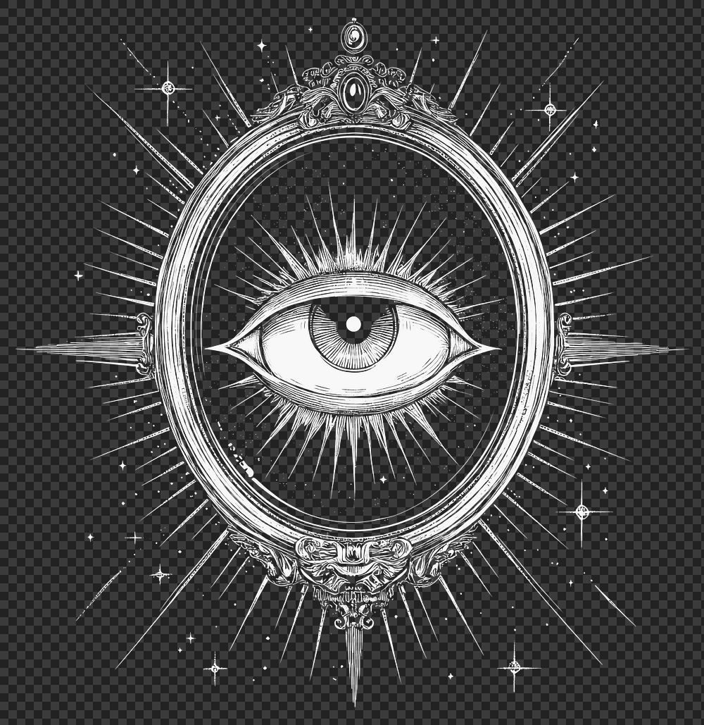 PNG Scrying mirror illustration vintage | Free PNG - rawpixel