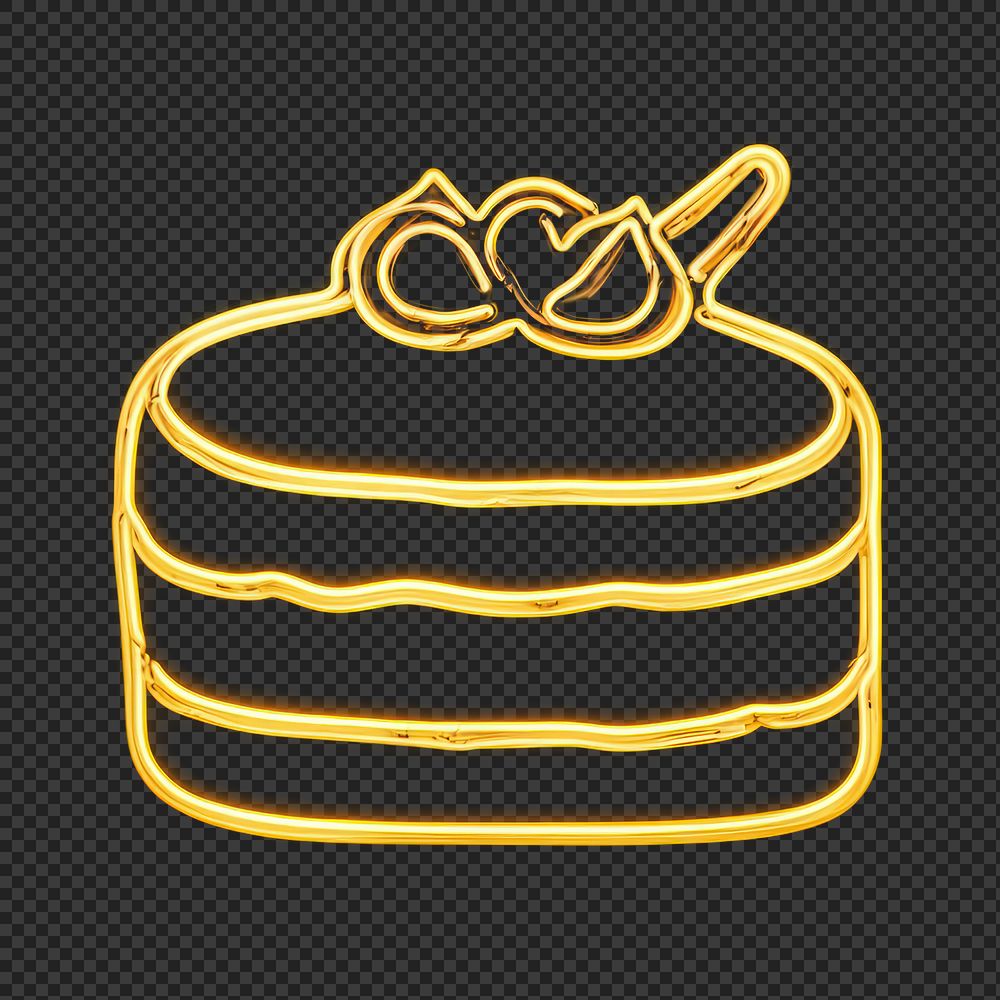 PNG Cake light neon sign. | Free PNG - rawpixel