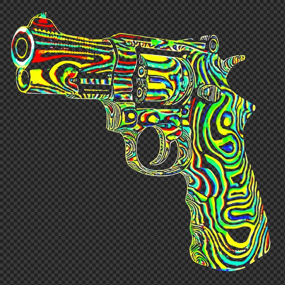 PNG Abstract gun op art | Free PNG - rawpixel