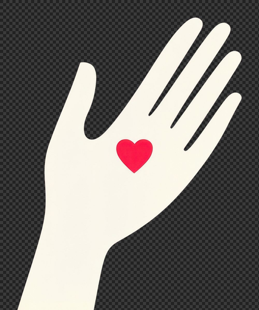 PNG Hand red heart symbol | Free PNG - rawpixel
