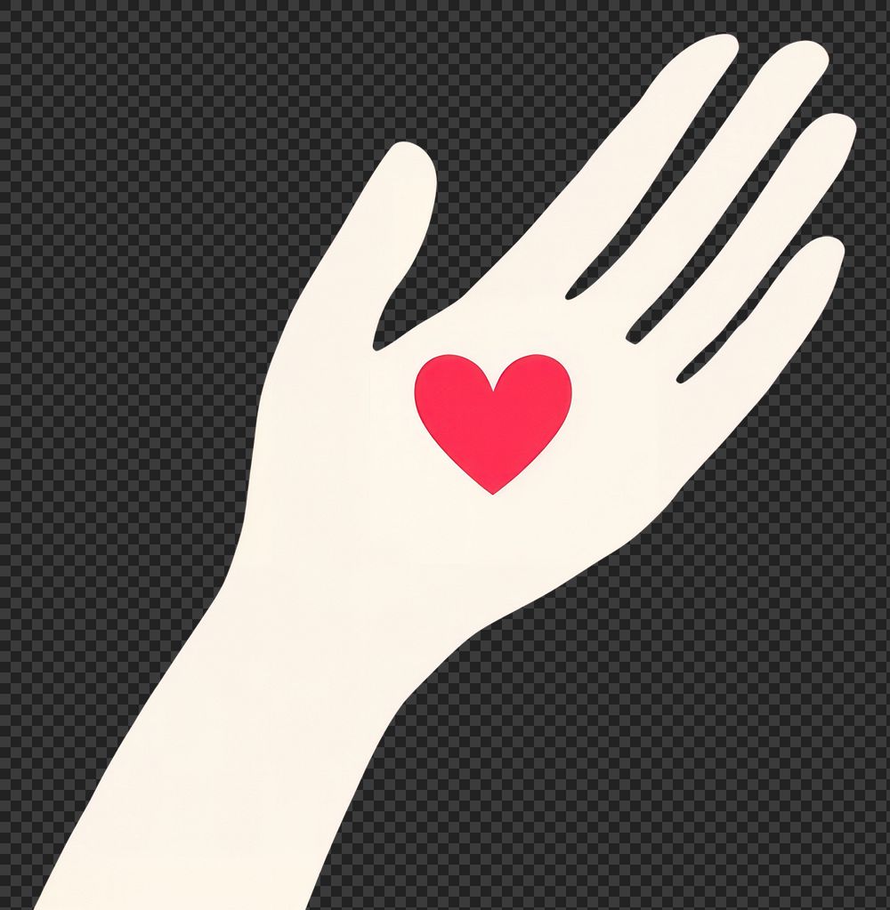 PNG Hand red heart symbol | Free PNG - rawpixel
