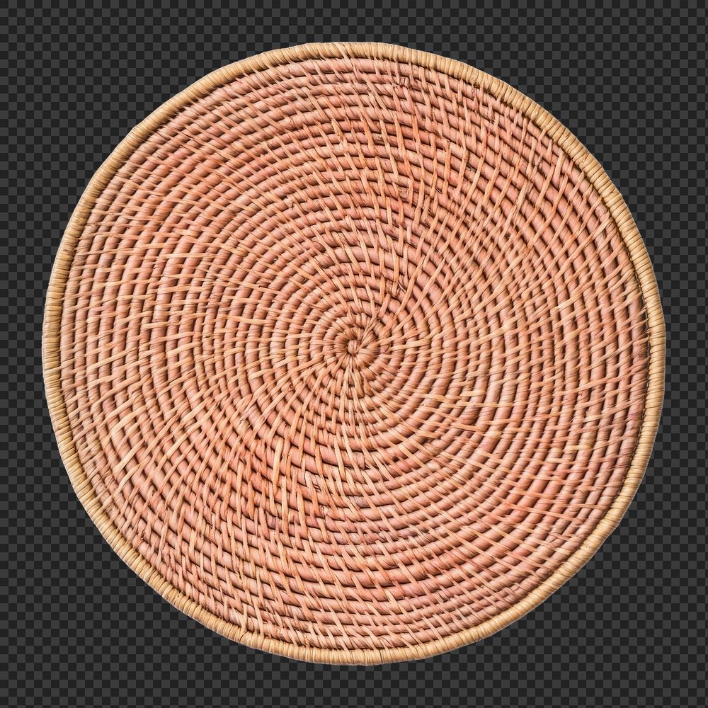 PNG Woven rattan round placemat | Free PNG - rawpixel