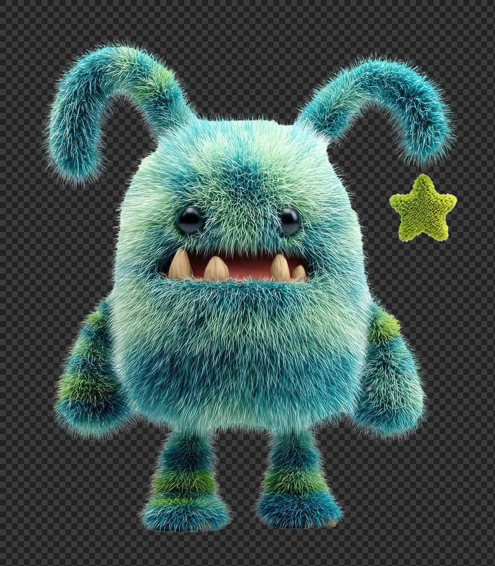 PNG Green and blue fuzzy | Free PNG - rawpixel