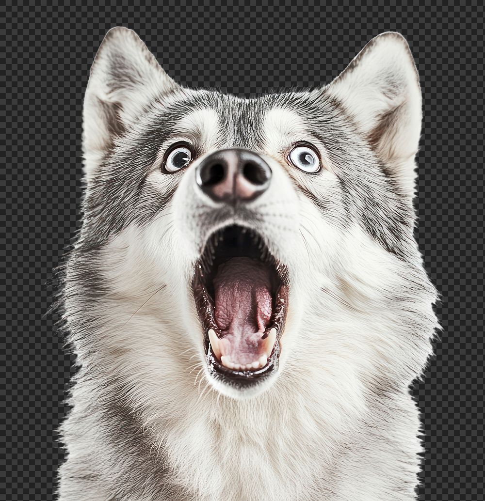 PNG Surprised Wolf isolated background | Free PNG - rawpixel