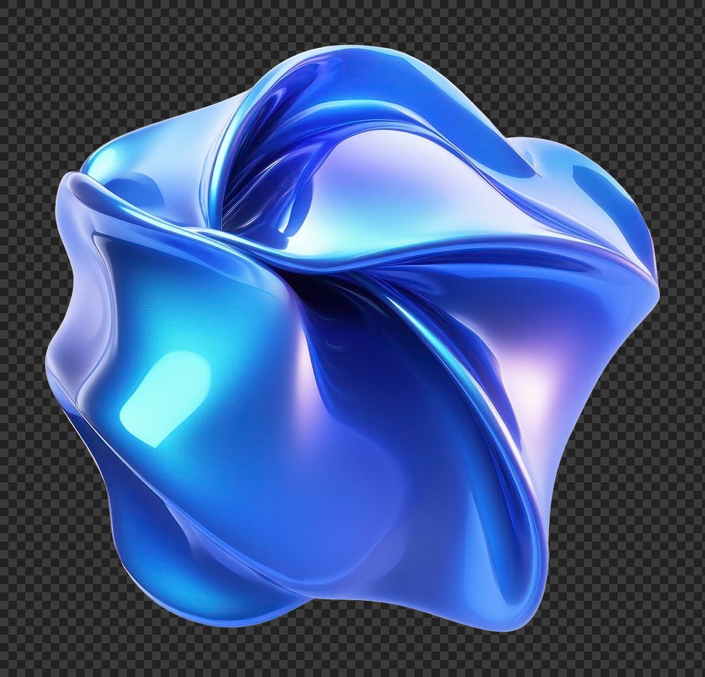 PNG Bright blue organic shape | Free PNG - rawpixel