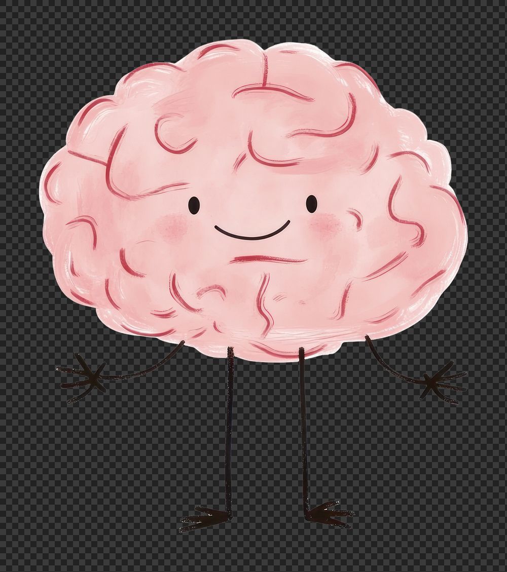 PNG Pink brain illustration cartoon | Free PNG - rawpixel