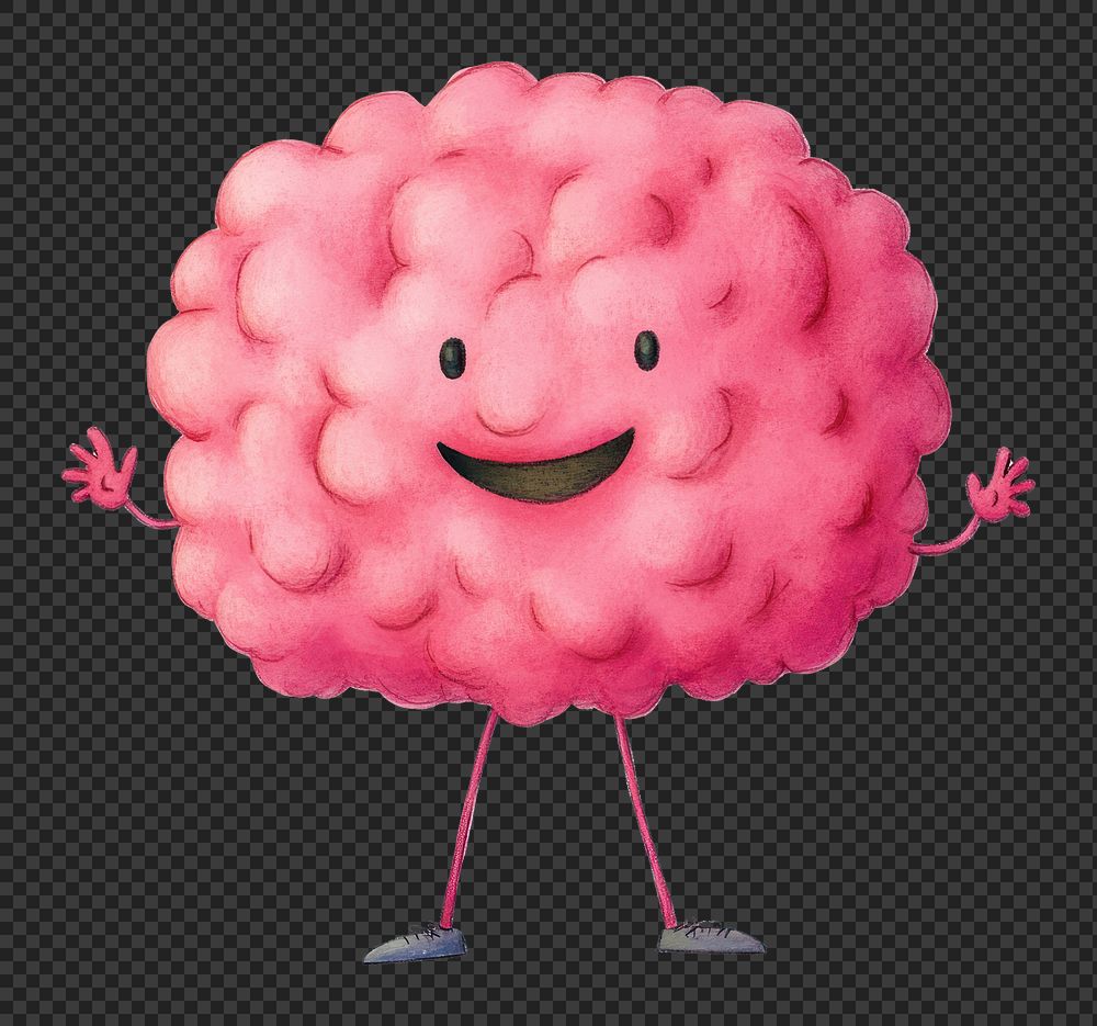 PNG Pink brain illustration cartoon | Free PNG - rawpixel