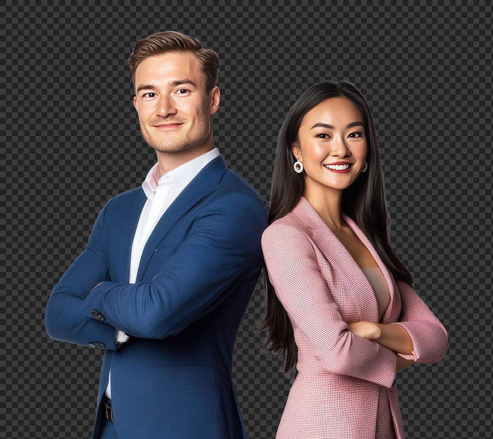 PNG 2 happy business collages | Free PNG - rawpixel