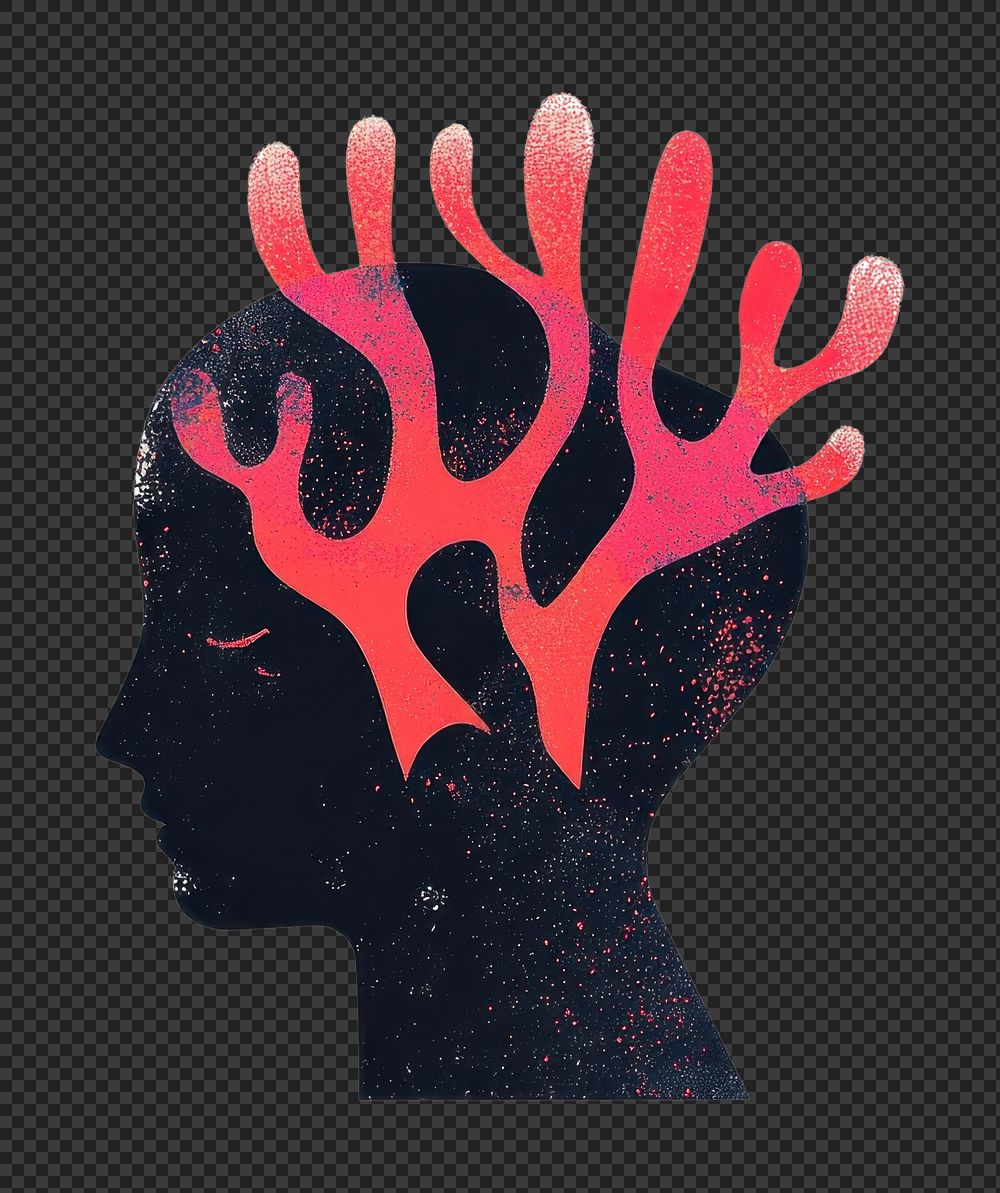 PNG Psyche illustration silhouette conceptual | Free PNG - rawpixel