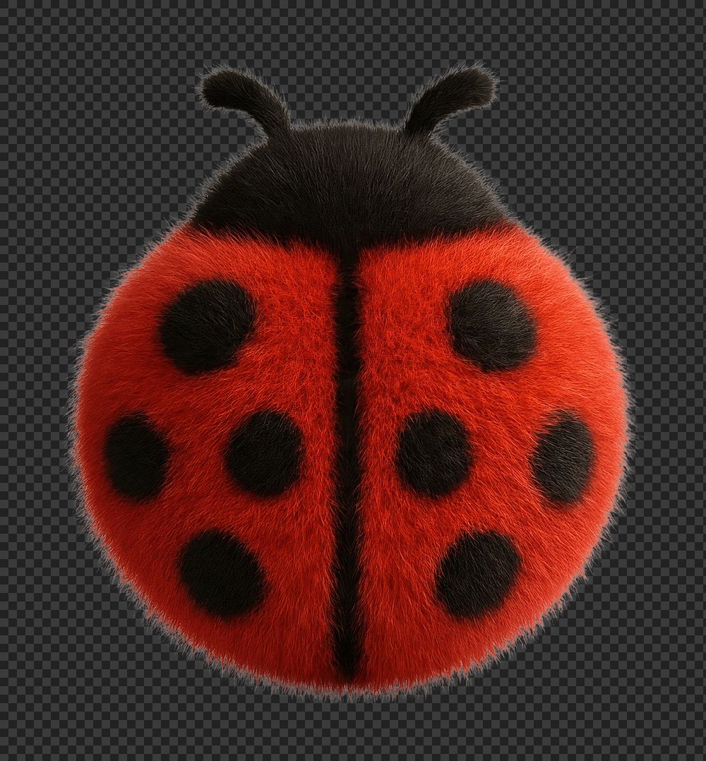 PNG Fuzzy ladybug vibrant colors | Free PNG - rawpixel