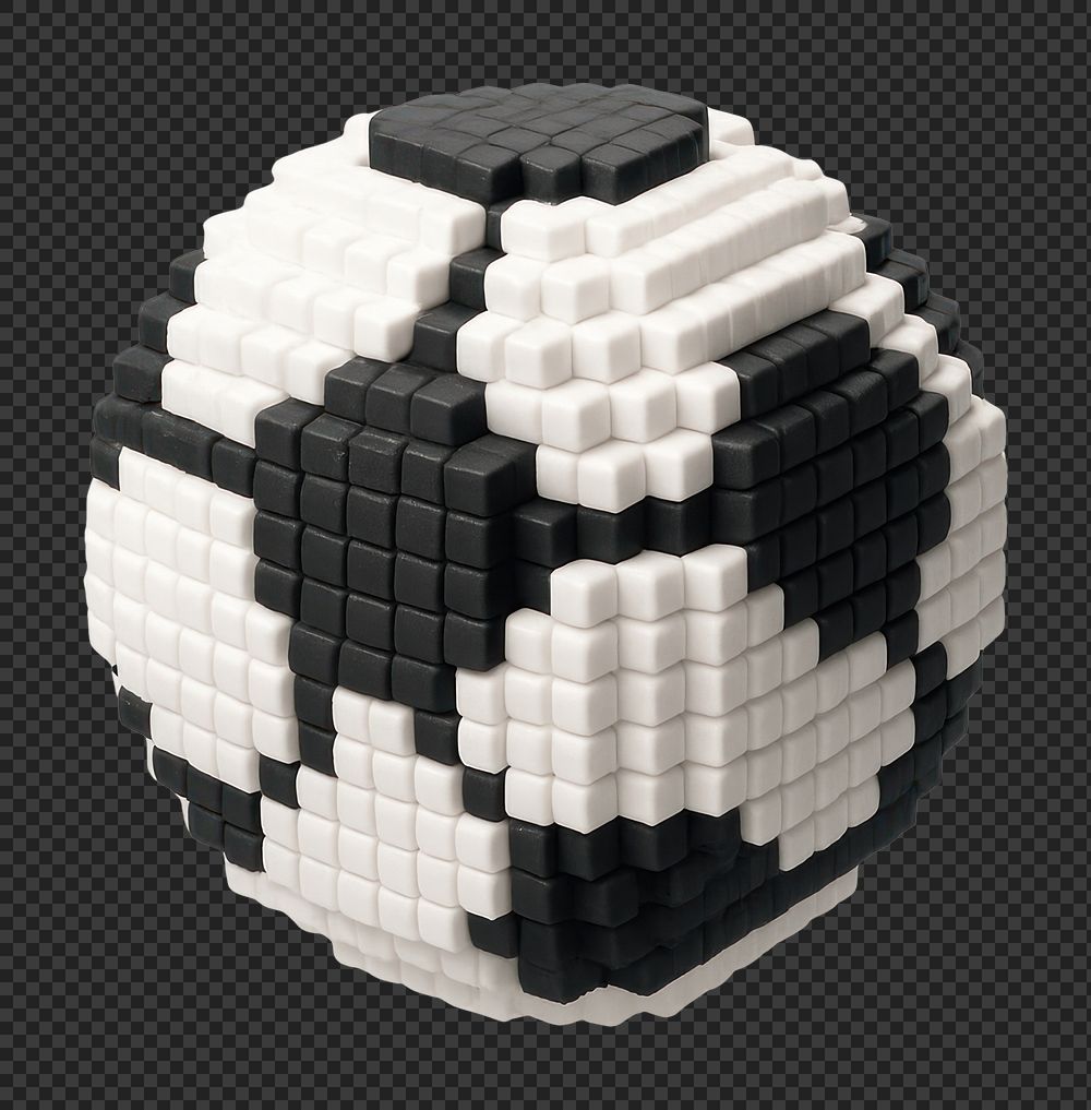PNG Pixelated soccer ball art | Free PNG - rawpixel