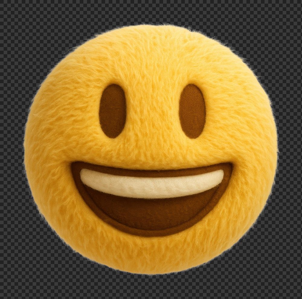 PNG Fuzzy smiley face emoji | Free PNG - rawpixel