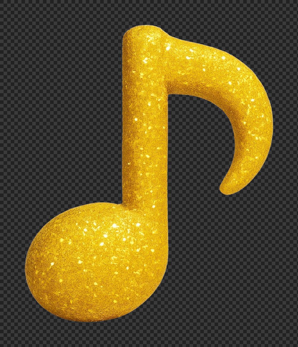 PNG Glittery golden musical note | Free PNG - rawpixel