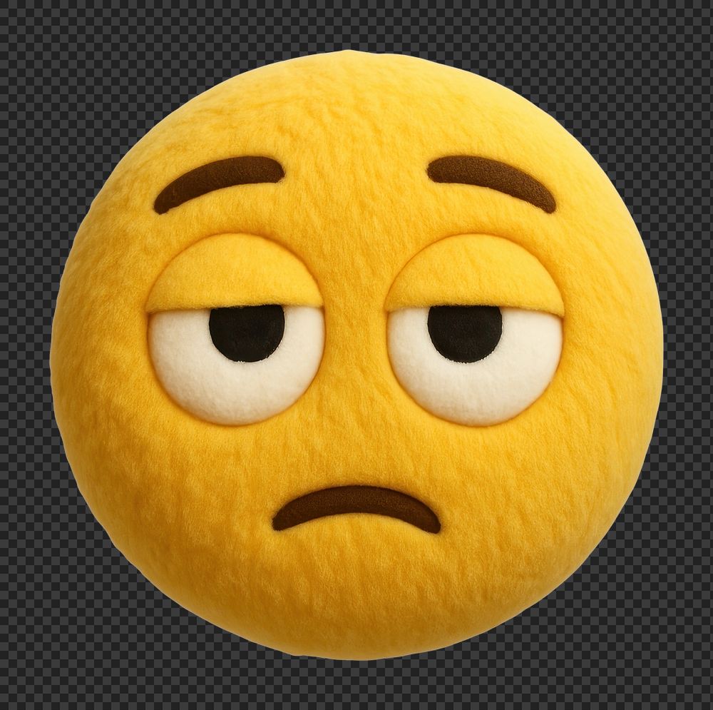 PNG Bored emoji plush illustration | Free PNG - rawpixel