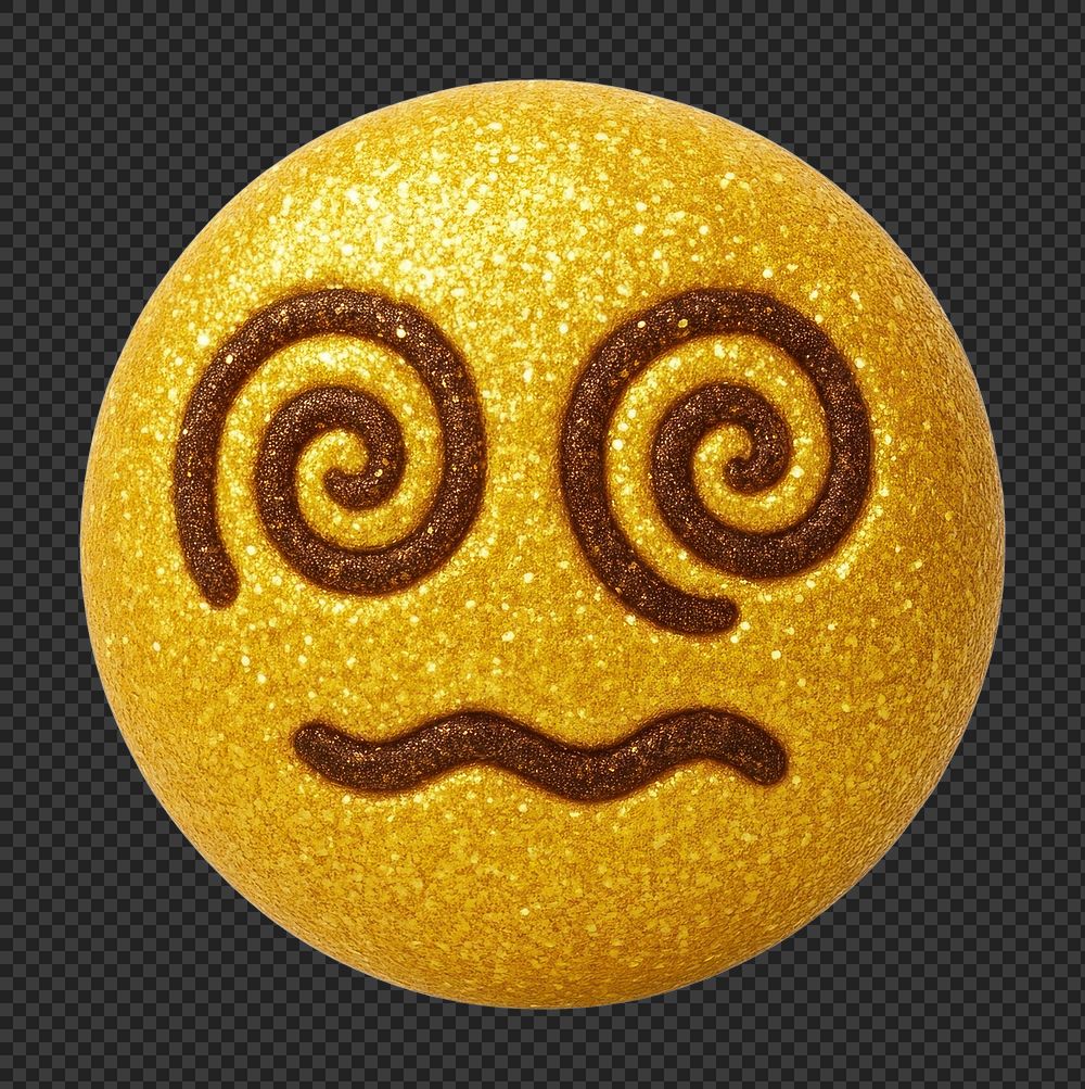 PNG Glittery dizzy face emoji | Free PNG - rawpixel